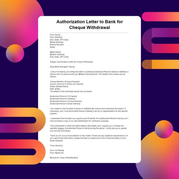 10+ Authorization Letter to Bank PDF, Docs
