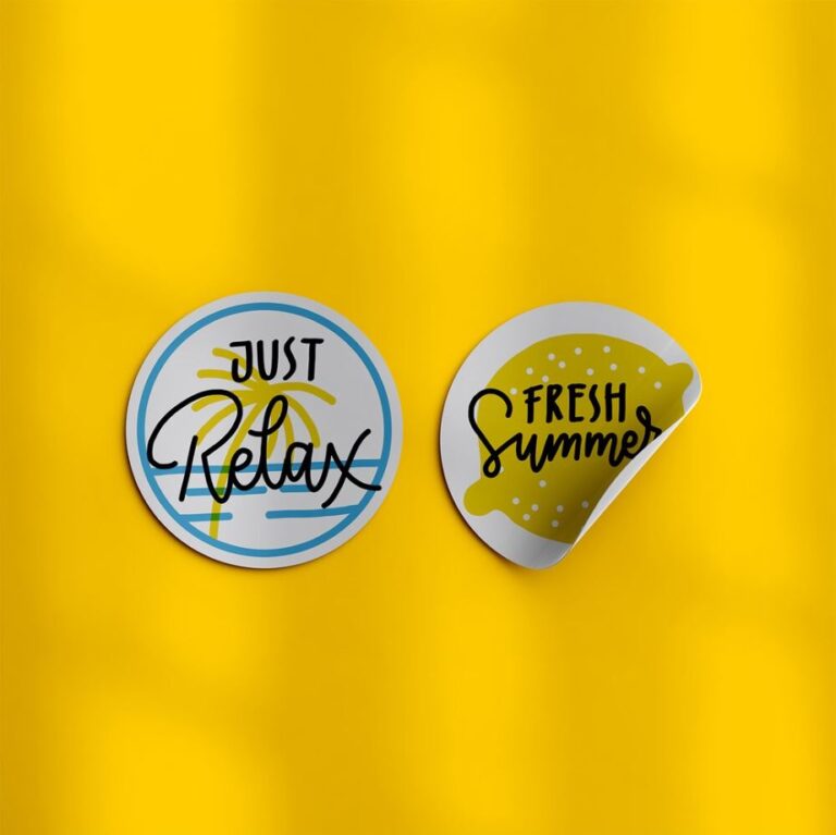 Logo Sticker Mockup - Mockuptemplate