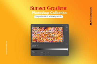 200 Sunset Gradient Photoshop (FREE) - Mockuptemplate