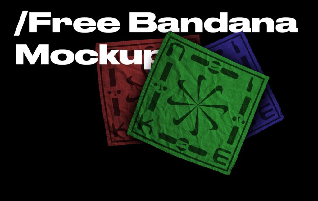 Square Bandana Mockup