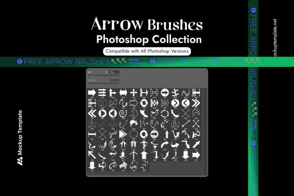 100+ Arrow Brushes Photoshop (FREE)