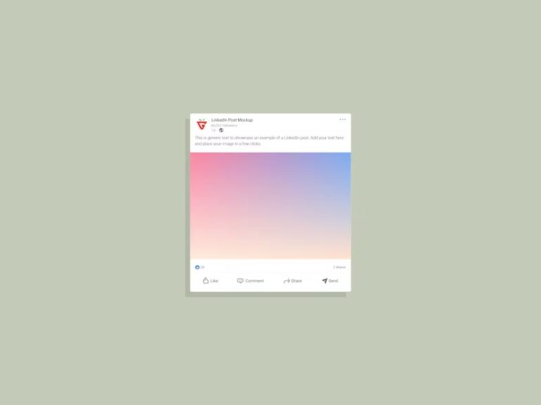 Linkedin Square Post Mockup